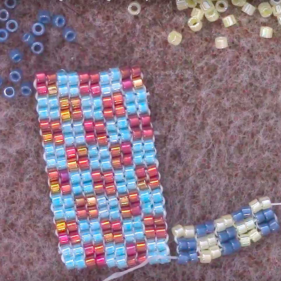 Beginning Square Beading Stitch Tutorial – Aura Crystals, LLC