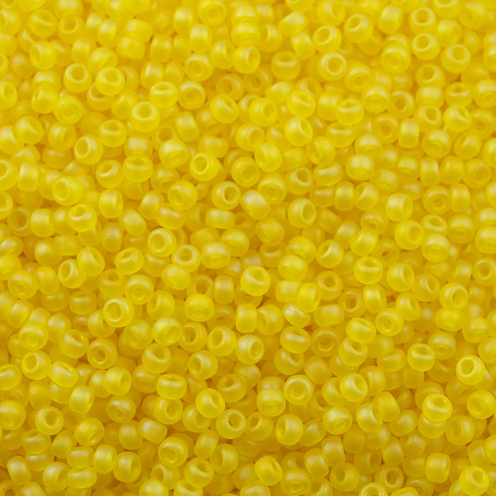 Miyuki Round 11/0 Matte Transparent Yellow AB #136FR – Aura Crystals, LLC