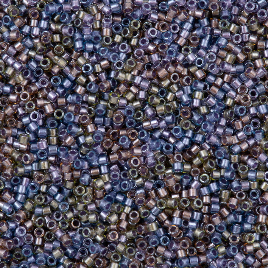 25g Miyuki Delica Seed Bead 11/0 Inside Dyed Color Purple Bronze Mix D ...