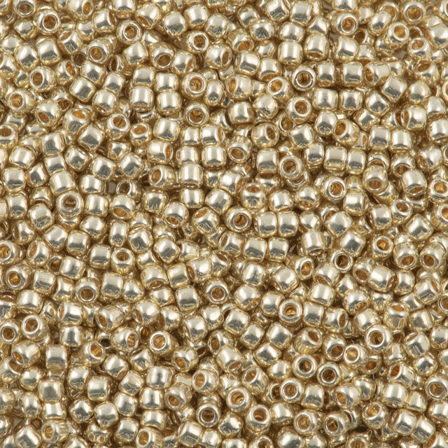 50g Toho Round Seed Bead 8/0 PermaFinish Galvanized Yellow Gold (559PF ...