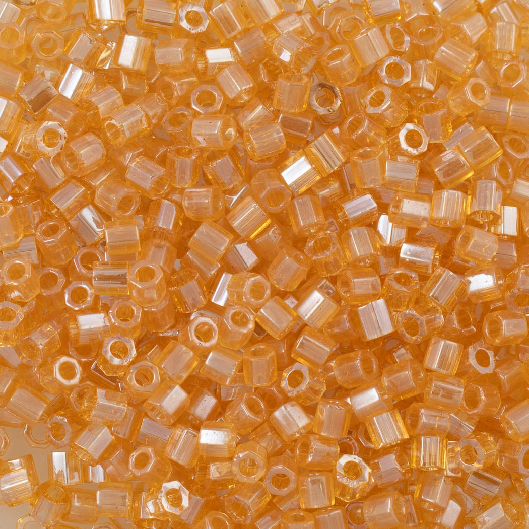 Miyuki Hex Cut Delica Seed Bead 8/0 Transparent Light Topaz 2-inch Tub ...