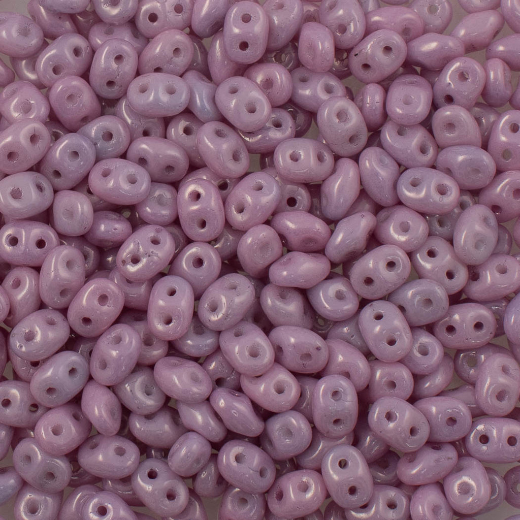 Super Duo 2x5mm Two Hole Beads Lilac Luster 03000LL | Aura Crystals, LLC