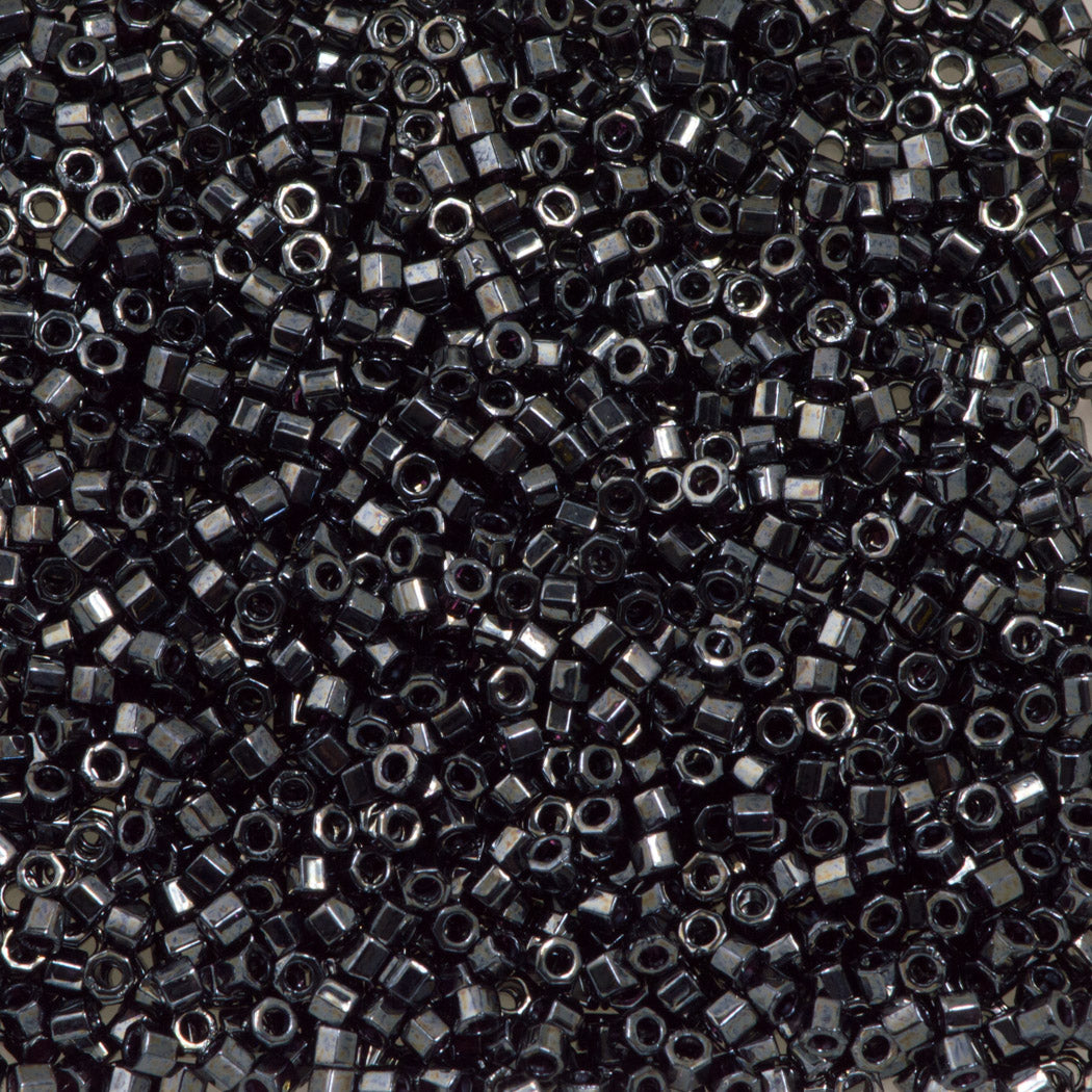 Miyuki Hex Cut Delica Seed Bead 15/0 Gunmetal 2-inch Tube DBSC1 – Aura ...