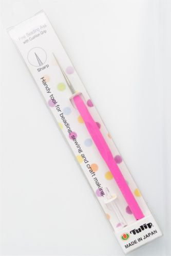 Tulip Pink Fine Beading Awl with Cushion Grip | Aura Crystals, LLC
