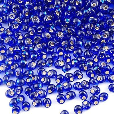 Miyuki 4mm Magatama Seed Bead Silver Lined Cobalt Blue #20 – Aura ...