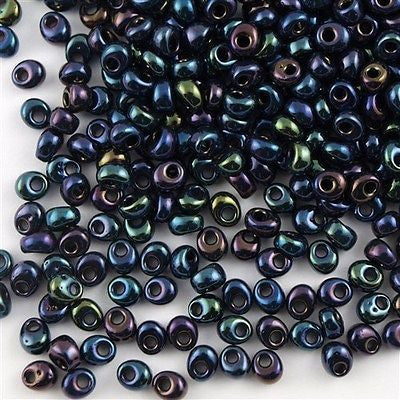Miyuki 4mm Magatama Seed Bead Metallic Blue #452 – Aura Crystals, LLC