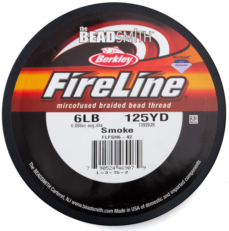 Smoke Fireline 6Lb Size D .2mm Beading Thread 125 yard Spool – Aura ...