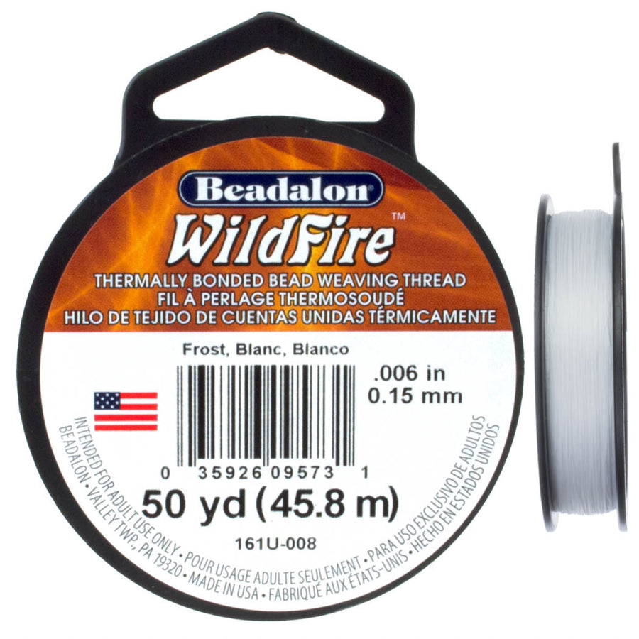 Beadalon WildFire Frost Beading Thread 50 yard Spool – Aura Crystals, LLC