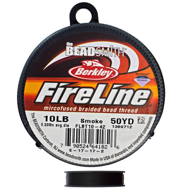 Smoke Fireline 10Lb .25mm Beading Thread 50 yard Spool – Aura Crystals, LLC