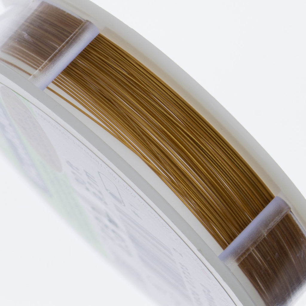 Beadalon 7 Strand Satin Gold .3mm Beading Wire 30ft | Aura Crystals, LLC