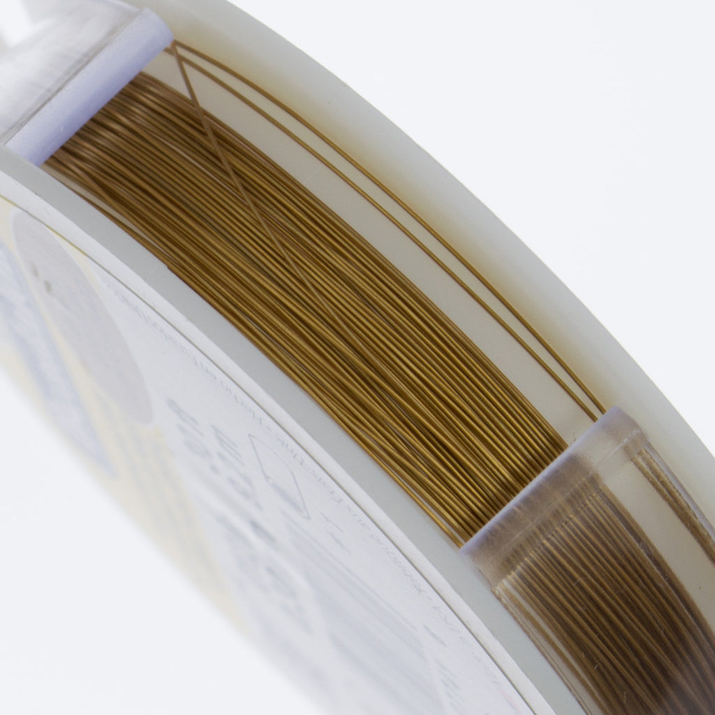 Beadalon 19 Strand Satin Gold .3mm Beading Wire 30ft | Aura Crystals, LLC