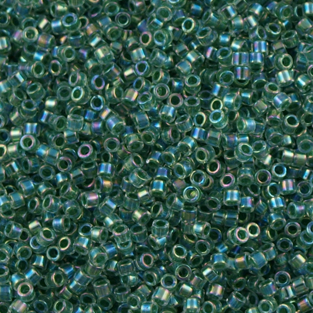 Miyuki Hex Cut Delica Seed Bead 11/0 Light Green AB 7g Tube DBC60 ...