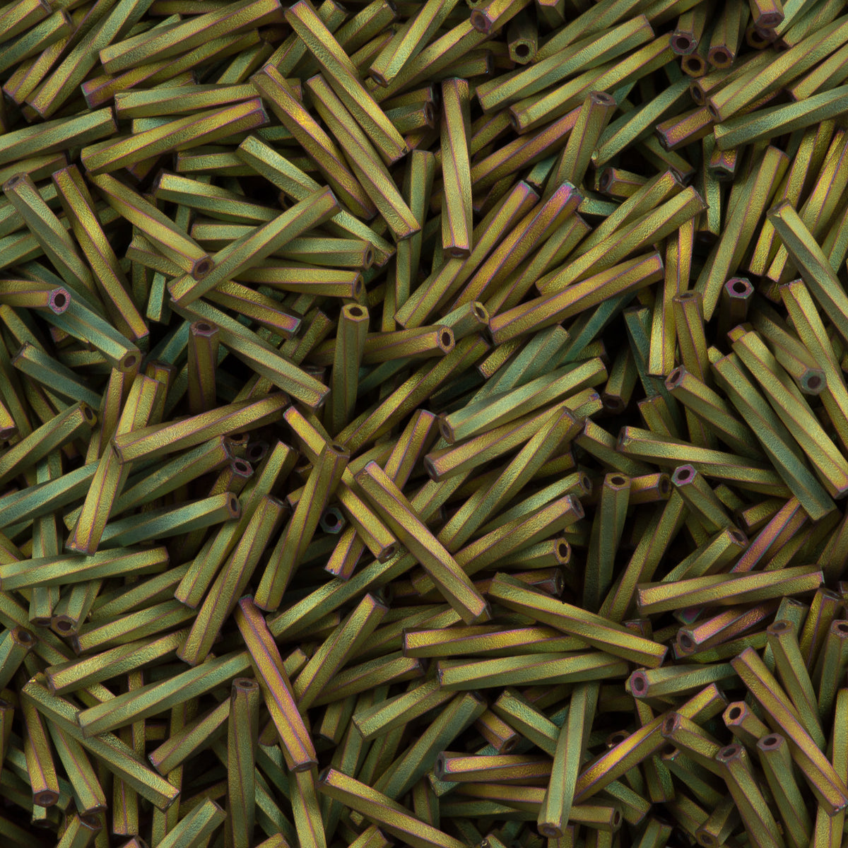 Miyuki 2x12mm Twisted Bugle Opaque Matte Olive Rose #2035 – Aura ...