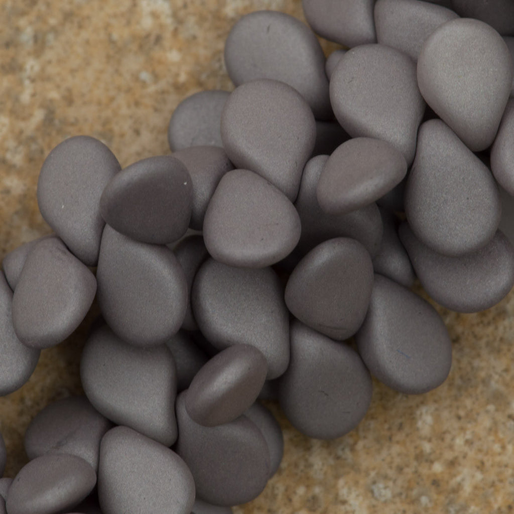 65 Preciosa Pip Matte Silk Grey Beads (29566) | Aura Crystals, LLC