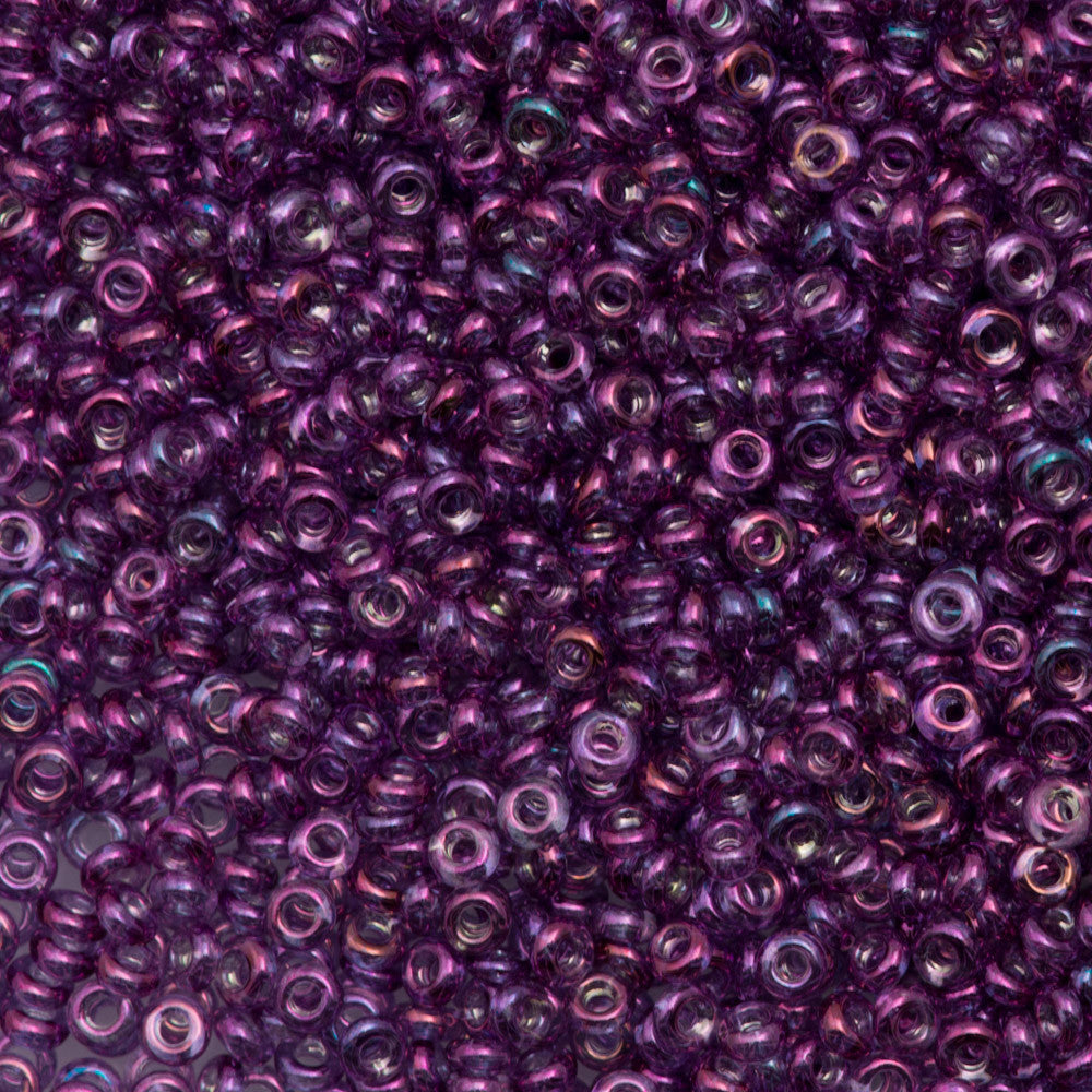 Toho Demi Round 11/0 Transparent Dark Amethyst Gold Luster 8g Tube (20 ...