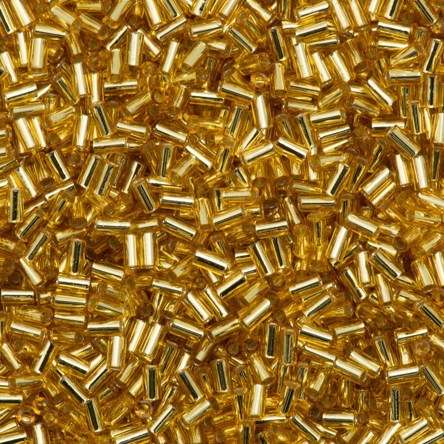 25g Toho 3mm Bugle Bead Silver Lined Medium Gold (22B) – Aura Crystals, LLC