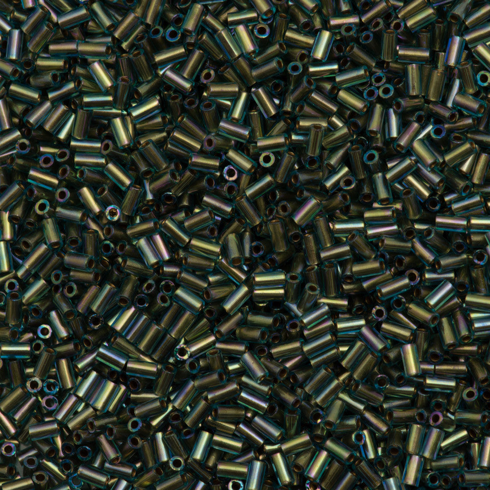 25g Toho 3mm Bugle Bead Gold Inside Color Lined Aqua AB (995) – Aura ...