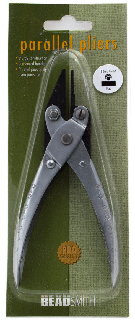 3-Step Round/Flat Parallel Pliers with Spring | Aura Crystals, LLC