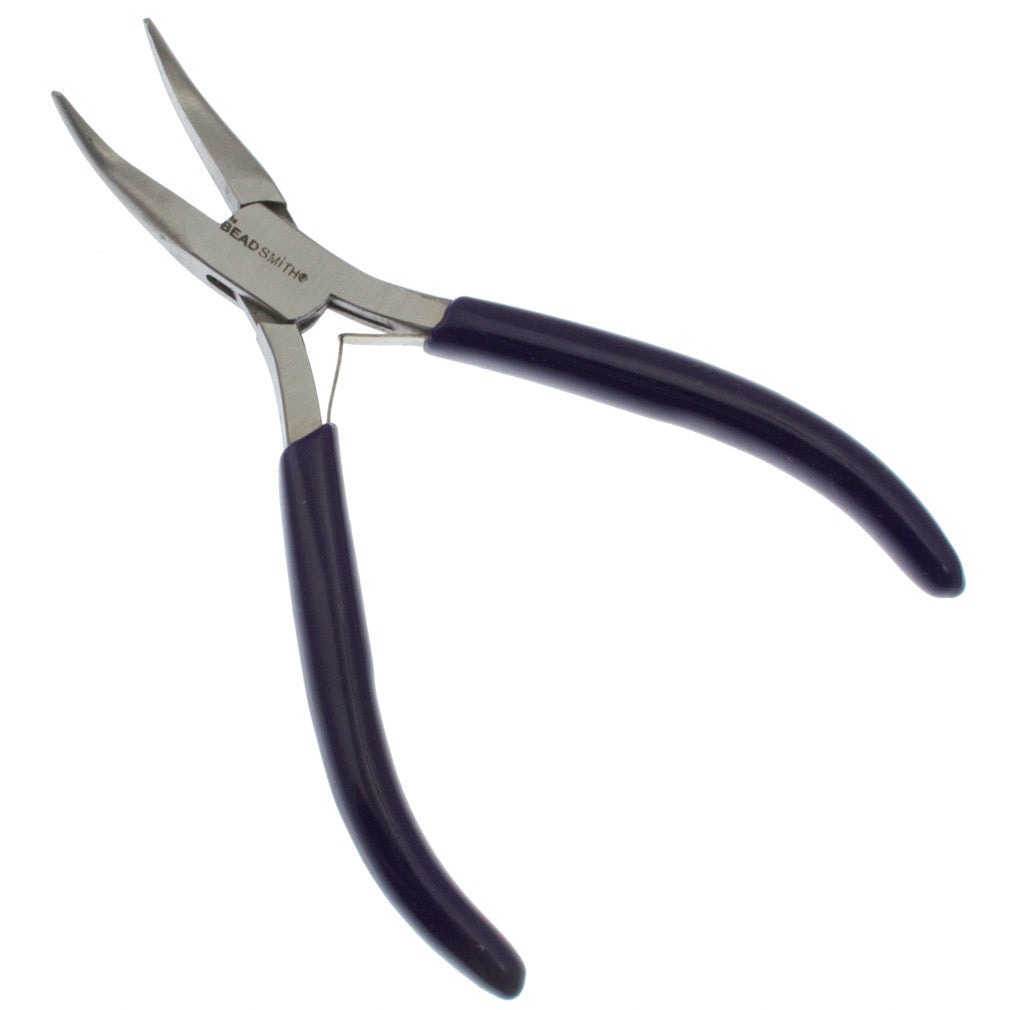 Bent Chain Nose Pliers with double leaf spring | Aura Crystals, LLC