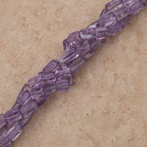 Light Amethyst Brick Beads 16-inch Strand | Aura Crystals, LLC