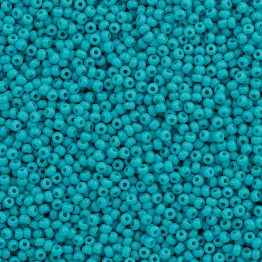 Czech Seed Bead 11/0 Opaque Light Blue 50g (63030) | Aura Crystals, LLC