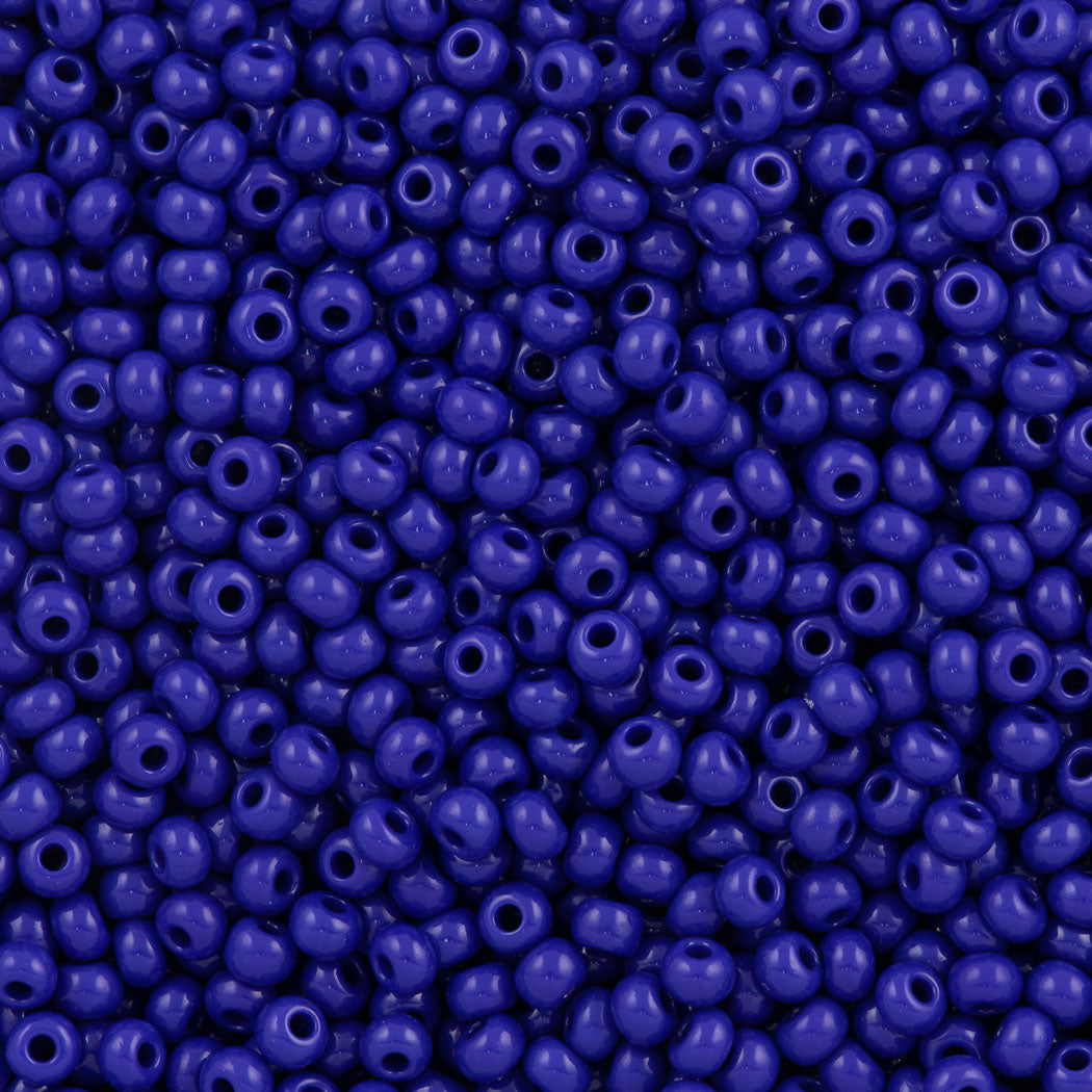 Czech Seed Bead 6/0 Opaque Blue 2-inch Tube (33060) | Aura Crystals, LLC