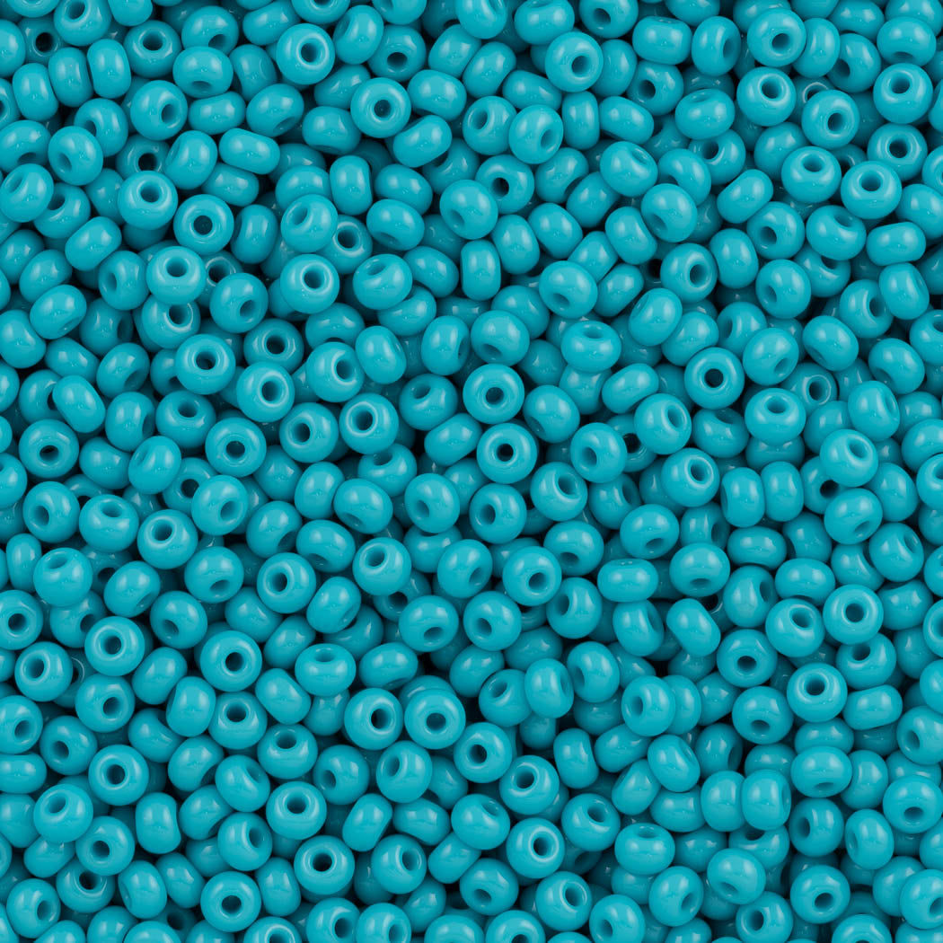 Czech Seed Bead 6/0 Opaque Turquoise Blue 2-inch Tube (63030) | Aura ...