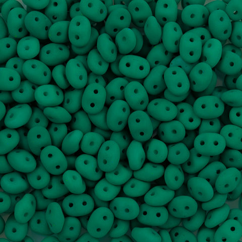 Super Duo 2x5mm Two Hole Beads Neon Dark Green 15g (25128) | Aura ...