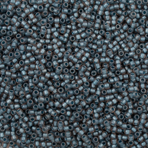 50g Toho Round Seed Bead 6/0 Matte South Pacific Blue Lined Crystal (2 ...