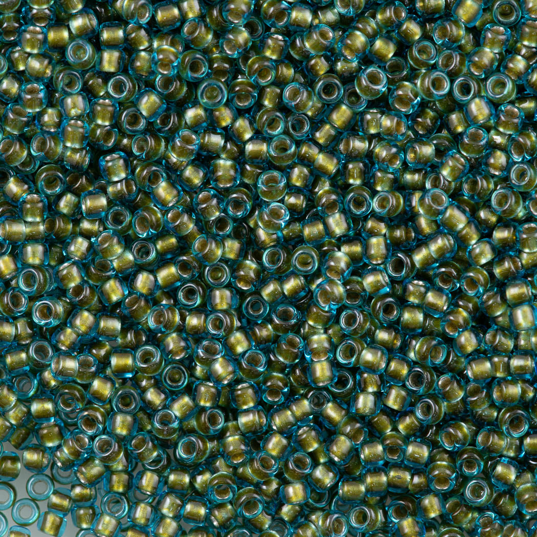 50g Toho Round Seed Bead 8/0 Silver Lined Aqua (1014) | Aura Crystals, LLC