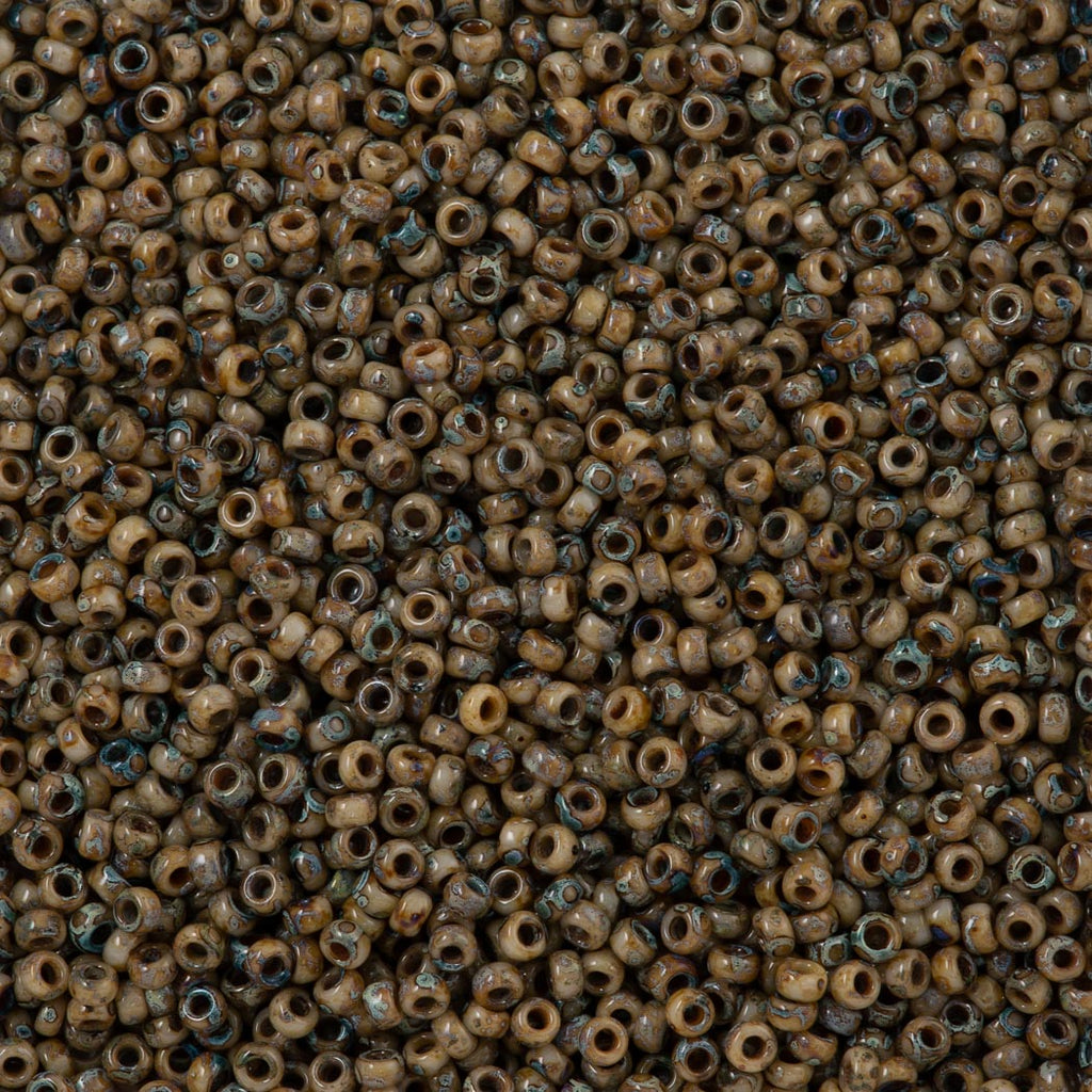 Miyuki Round Seed Bead 15/0 Opaque Brown Picasso 2-inch Tube (4517 ...