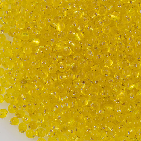 Miyuki Drop Fringe Seed Bead Silver Lined Yellow DP6 | Aura Crystals, LLC