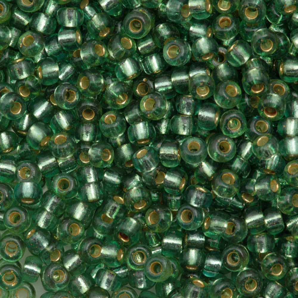 Miyuki Round Seed Bead 6/0 Duracoat Silver Lined Dyed Dark Sea Foam 20 ...