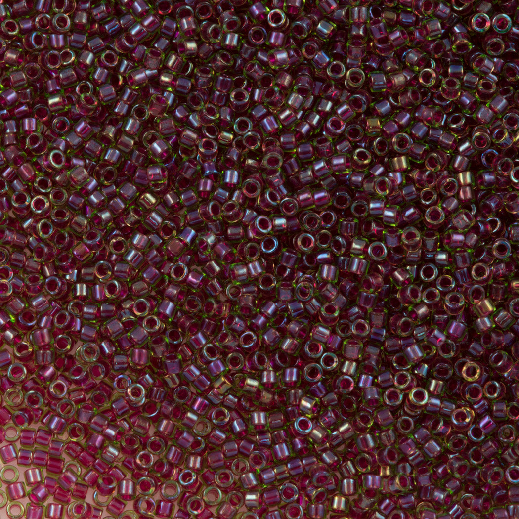 Miyuki Delica Seed Bead 11/0 Amethyst Inside Dyed Color Peridot 2-inch ...