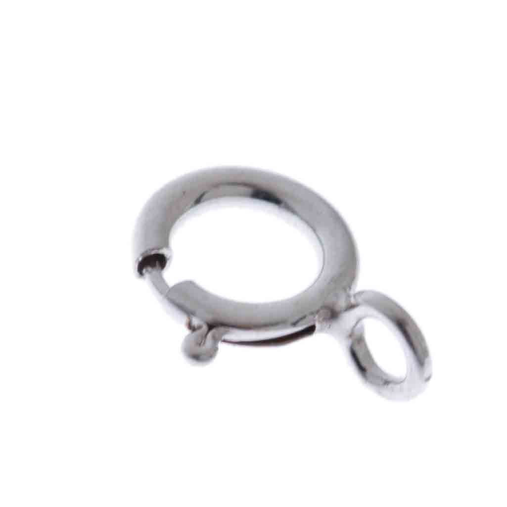 Four Spring Ring Clasp 5mm Sterling Silver with Closed Ring | Aura ...