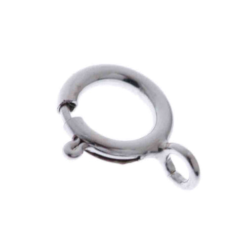 Spring Ring Clasp 7mm Sterling Silver finding with Open Ring | Aura ...