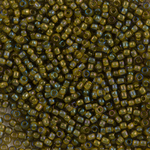Toho Seed Bead 11/0 Inside Color Lined Yellow Green #246 | Aura Crystals, LLC