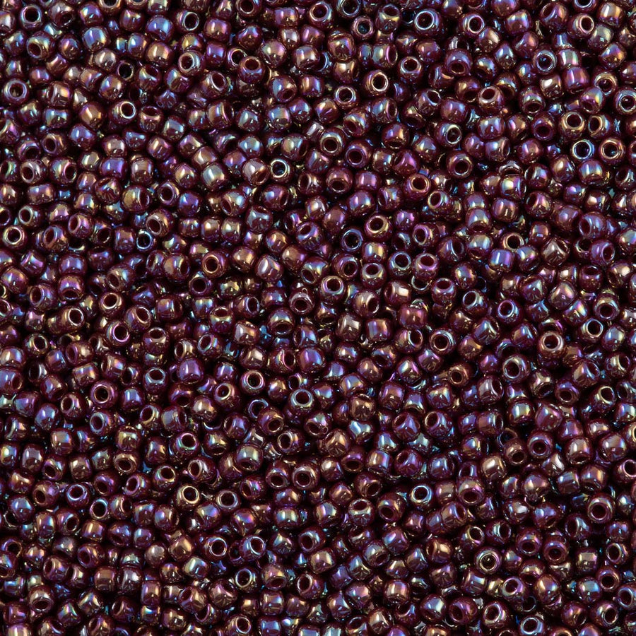 Toho Seed Bead 15/0 Opaque Plum AB 10g #406 – Aura Crystals, LLC